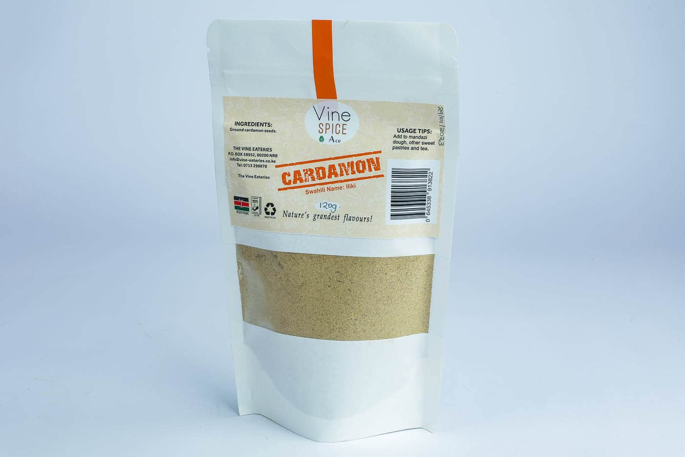Vine Spice Ground Cardamon - 100g - Greenspoon