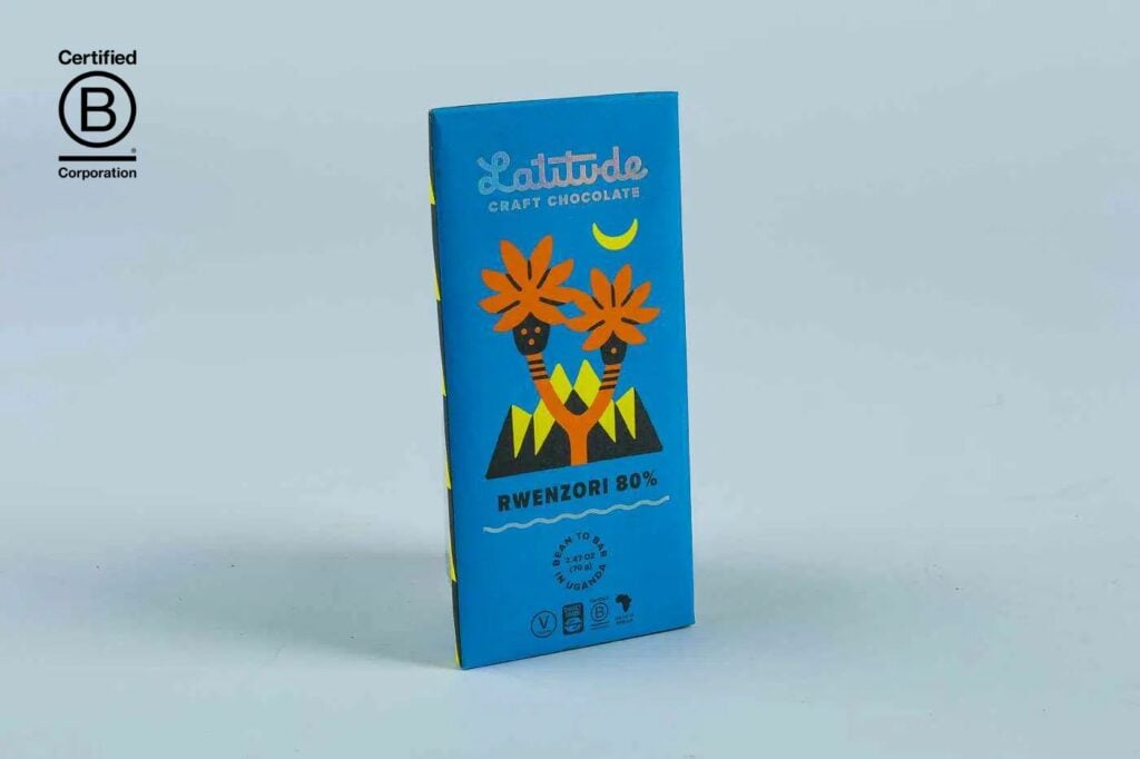 Latitude Craft Chocolate Rwenzori 80% Chocolate Bar - 70g - Greenspoon