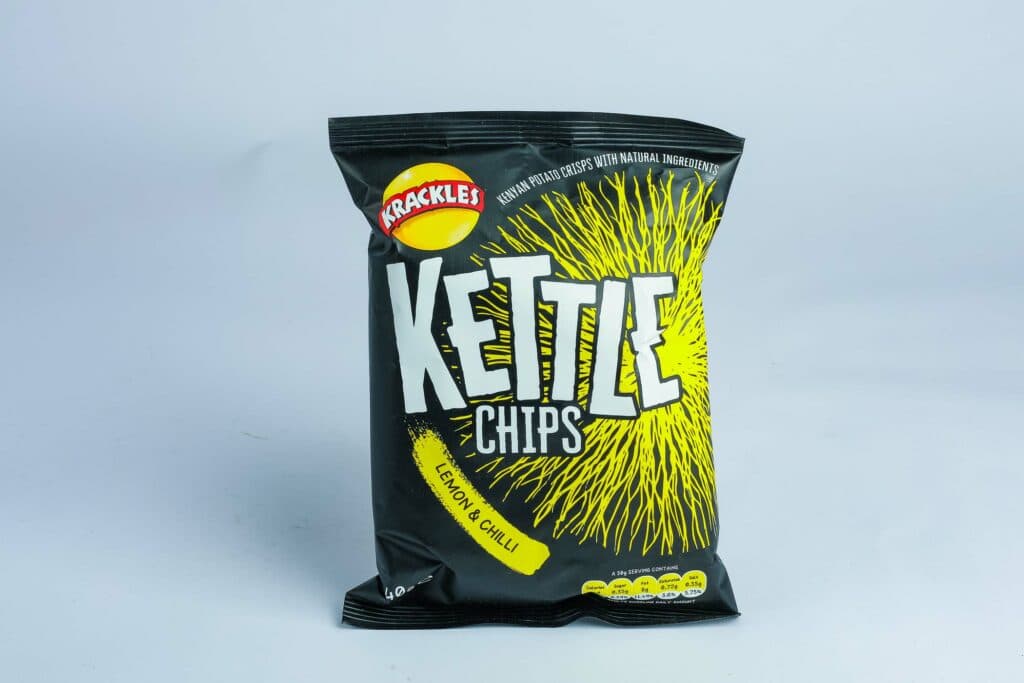 Krackles Kettle Cooked Lemon And Chilli Flavour Chips - 40g - Greenspoon