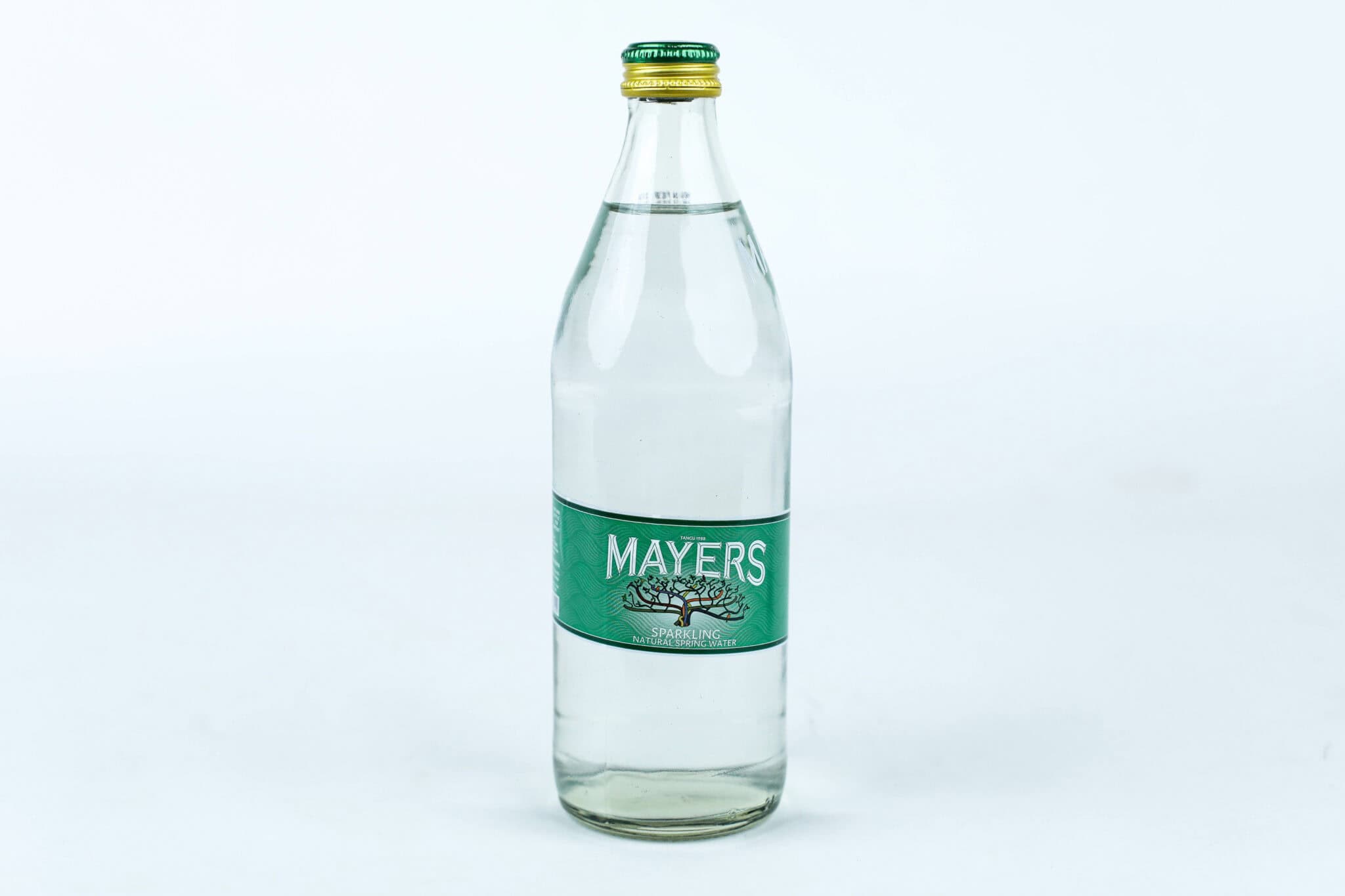Mayers Natural Sparkling Spring Water - 500ml Glass Bottle - Greenspoon