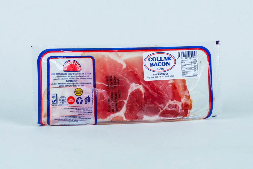 Farmer's Choice Collar Bacon (Frozen) - Greenspoon Farmer's Choice Collar Bacon (Frozen) - Greenspoon