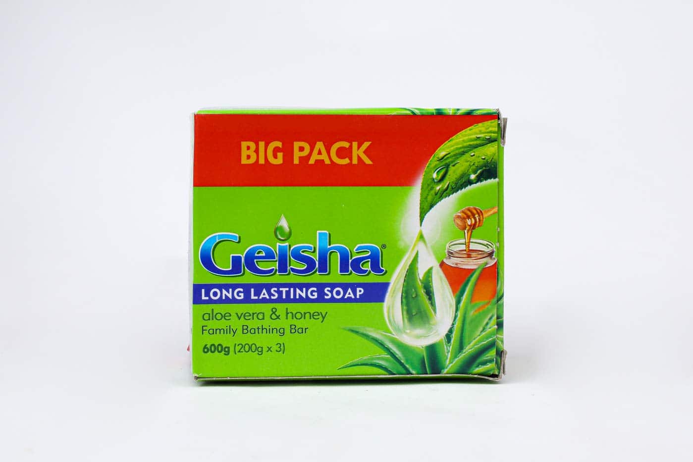 Geisha Aloe Vera & Honey Bathing Soap - 200g X 3 Pieces - Greenspoon