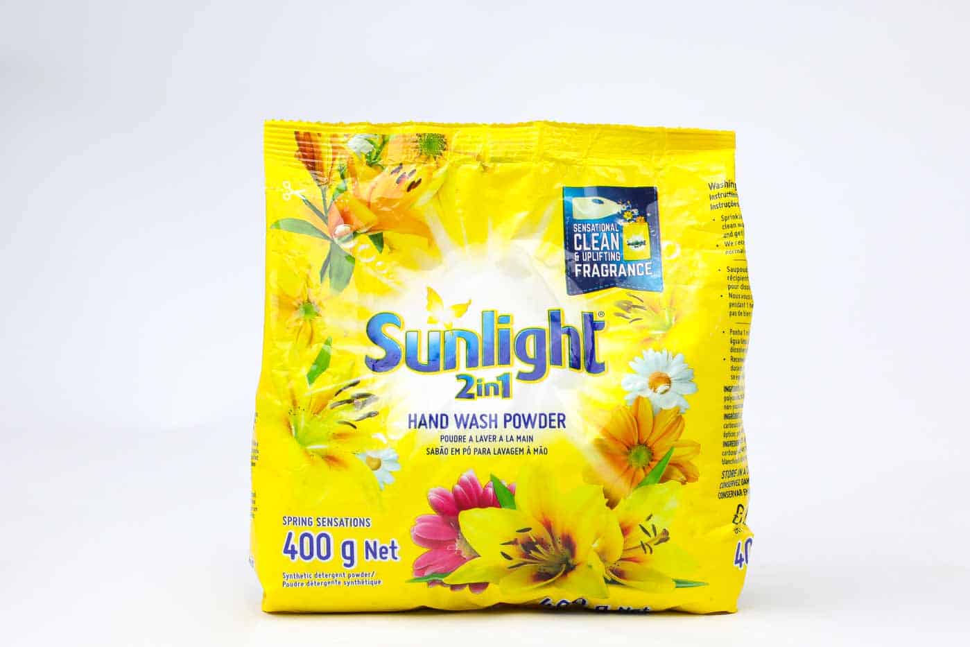 Sunlight 2 In 1 Yellow Hand Washing Powder - 400g - Greenspoon