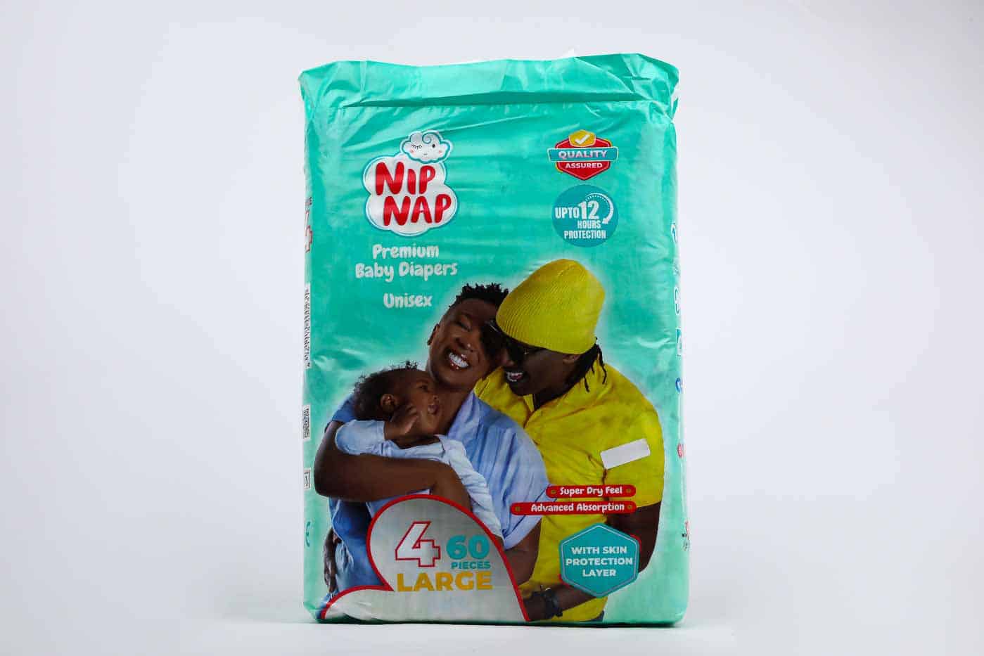 NipNap Baby Diapers - Jumbo | 8 - 14Kg | Maxi | 60 Pieces - Greenspoon