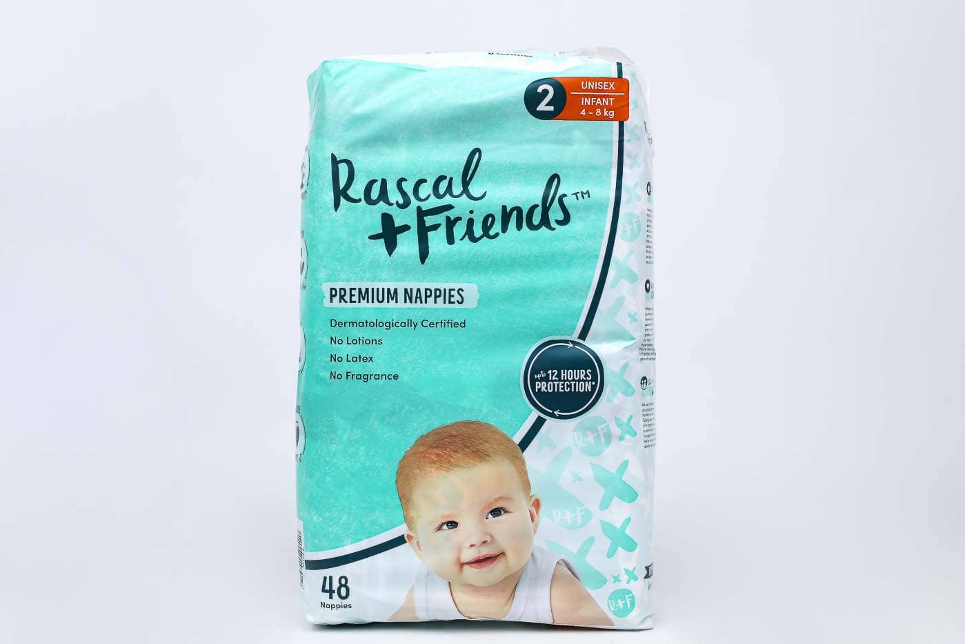 Rascal & Friends Premium Nappies (Infant) - 4Kg - 8Kg | Size 2 | 48 ...