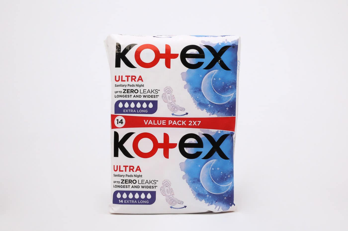 Kotex Ultrathin Night Duo Sanitary Pads - 14 Pieces - Greenspoon