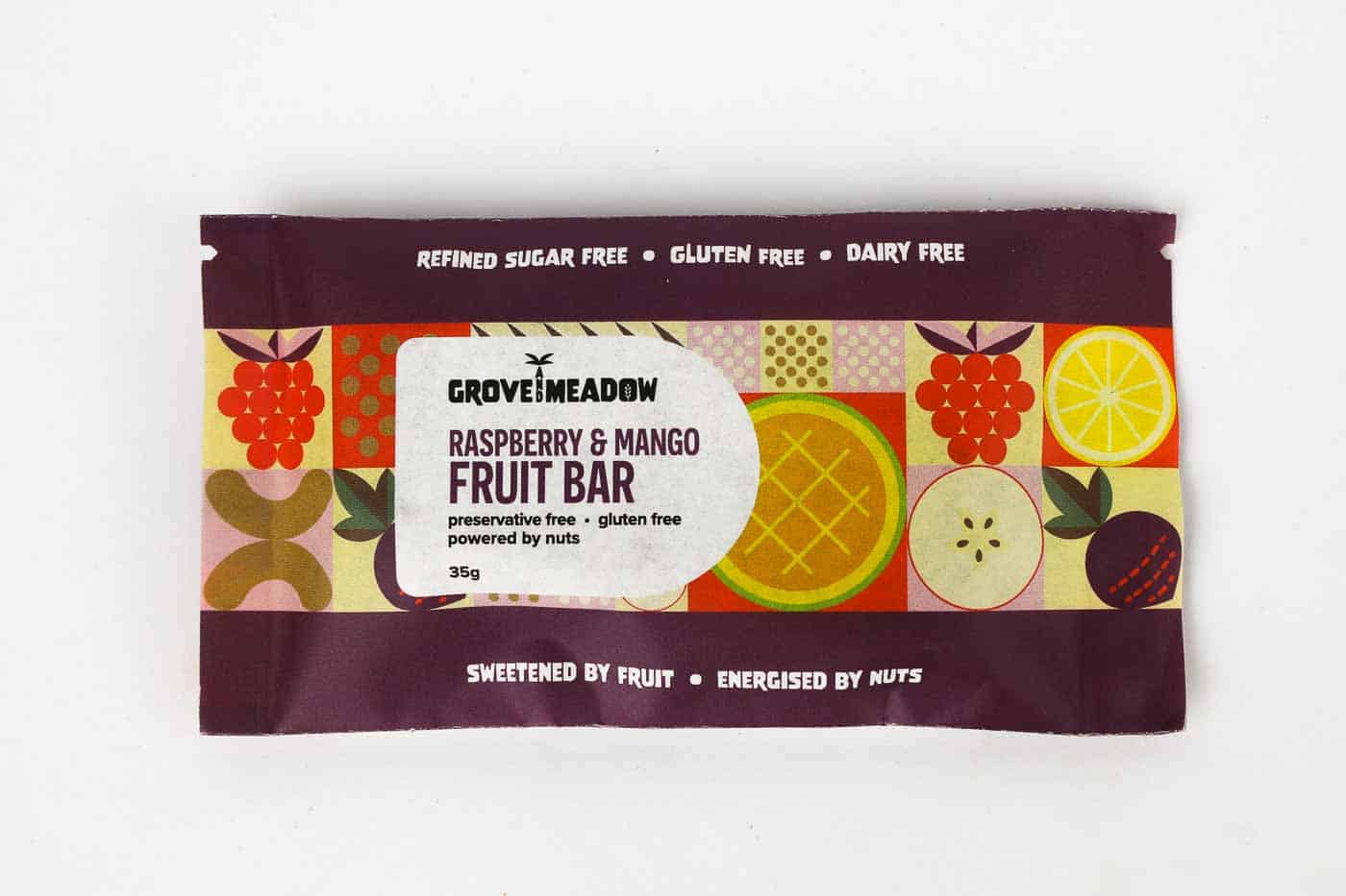 Grove And Meadow Raspberry & Mango Fruit Bar - 30g - Greenspoon