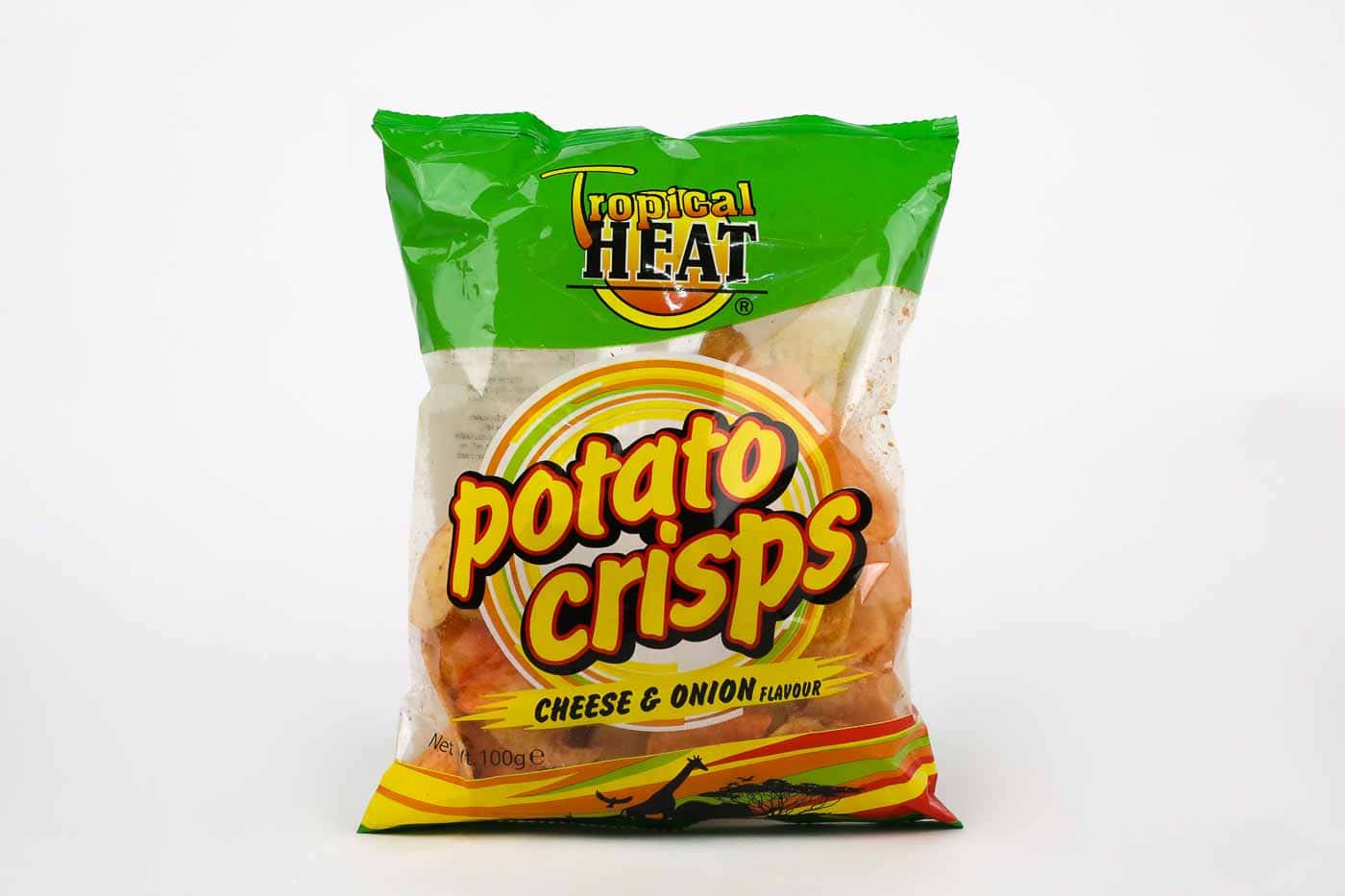 Tropical Heat Cheese & Onion Potato Crisps - Greenspoon
